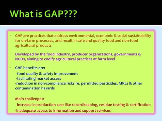 Good Agriculture Practices | PPT
