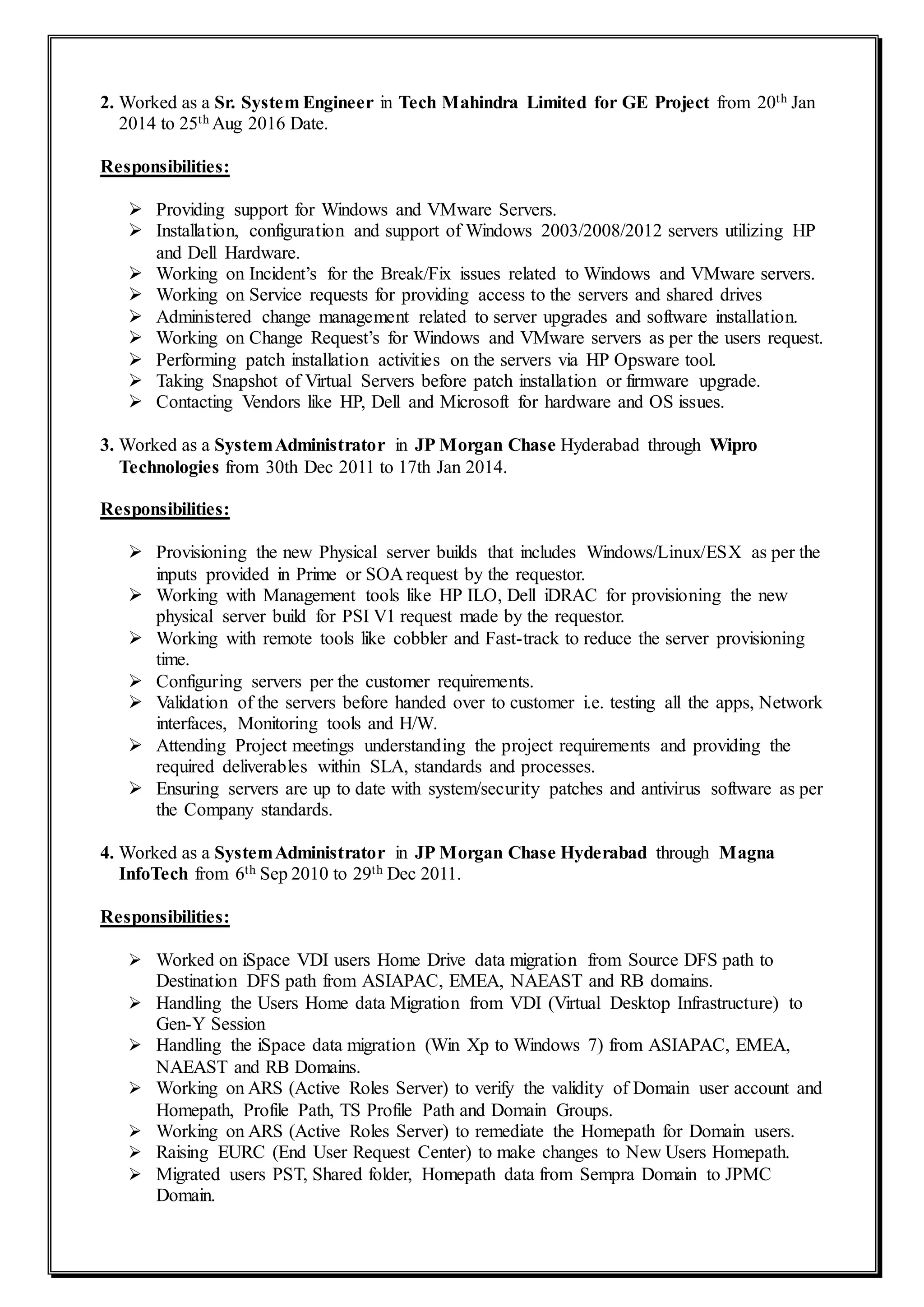 Mahesh Kumar Gaddam CV | DOC