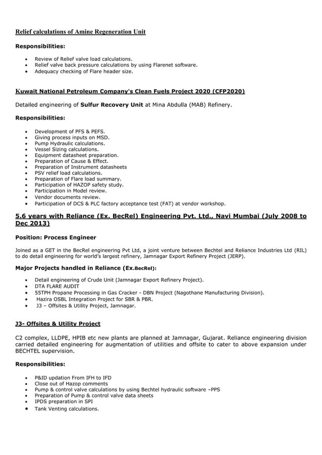 Mahesh kumar with 9.6+ yrs exp process engineer | PDF