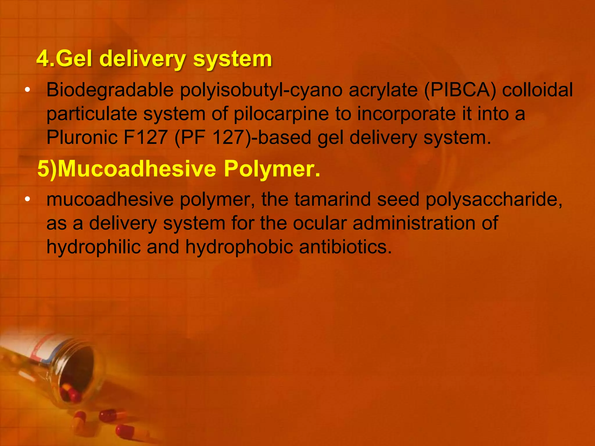 Ocular drug delivery system | PPTX