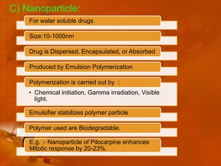 Ocular drug delivery system | PPTX