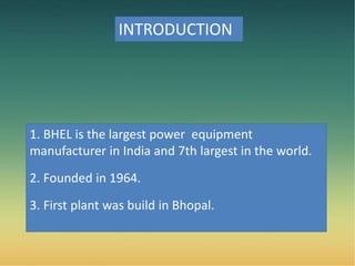 Mahesh persentation bhel bhopal | PPTX | Technology & Computing