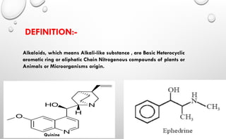 Alkaloids of medicinal chemistry for MSc PPT.pptx