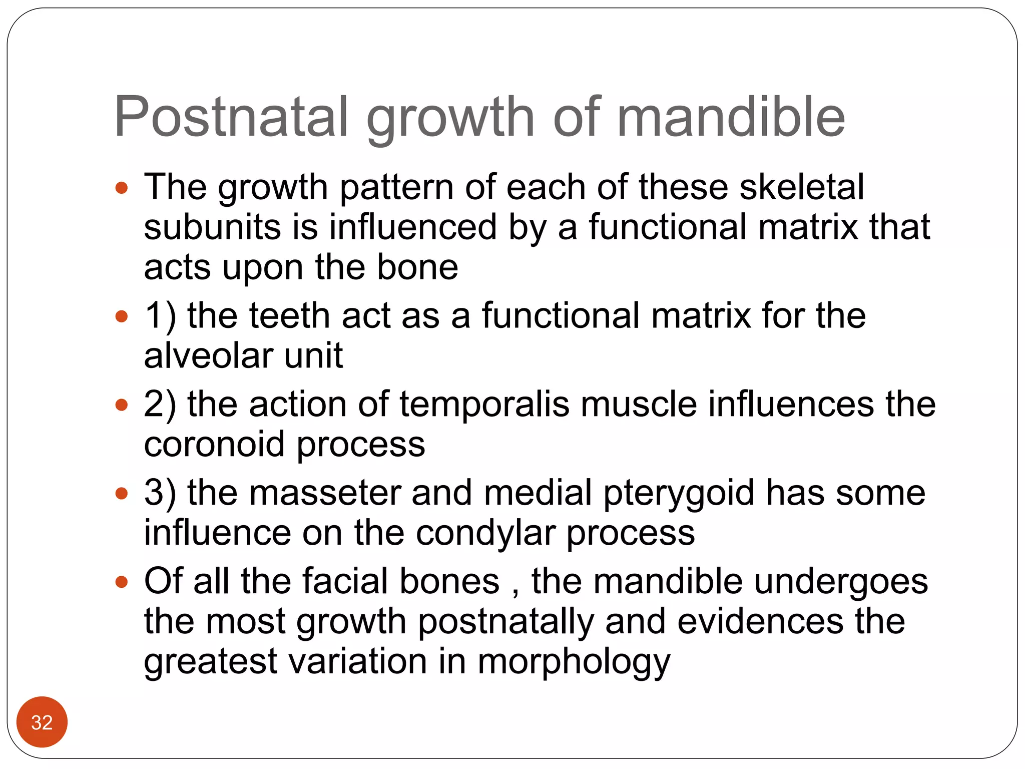 prenatal and post natal growth of mandible | PPTX