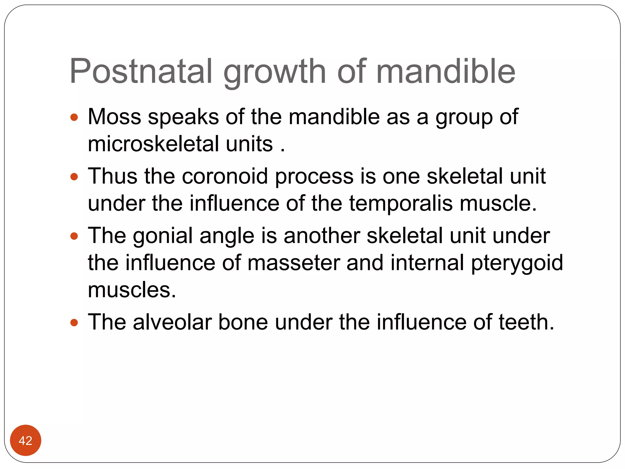 prenatal and post natal growth of mandible | PPTX