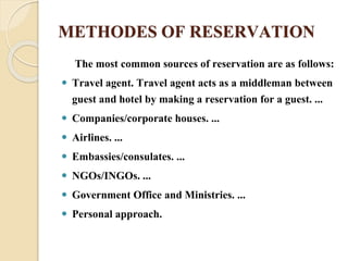 front office , reservation system | PPTX