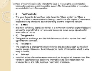 front office , reservation system | PPTX