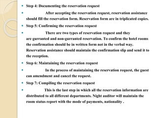 front office , reservation system | PPTX