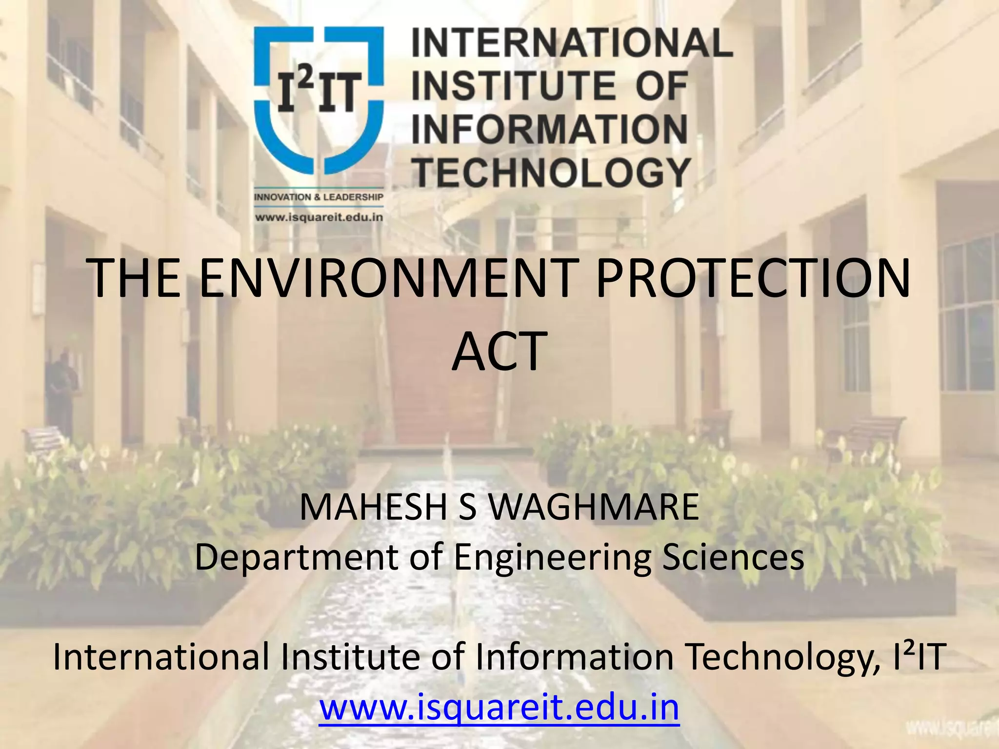 The Environment Protection Act | PPT