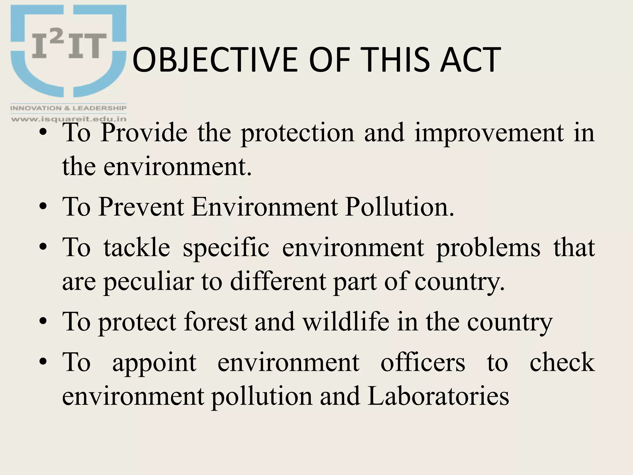 The Environment Protection Act | PPT