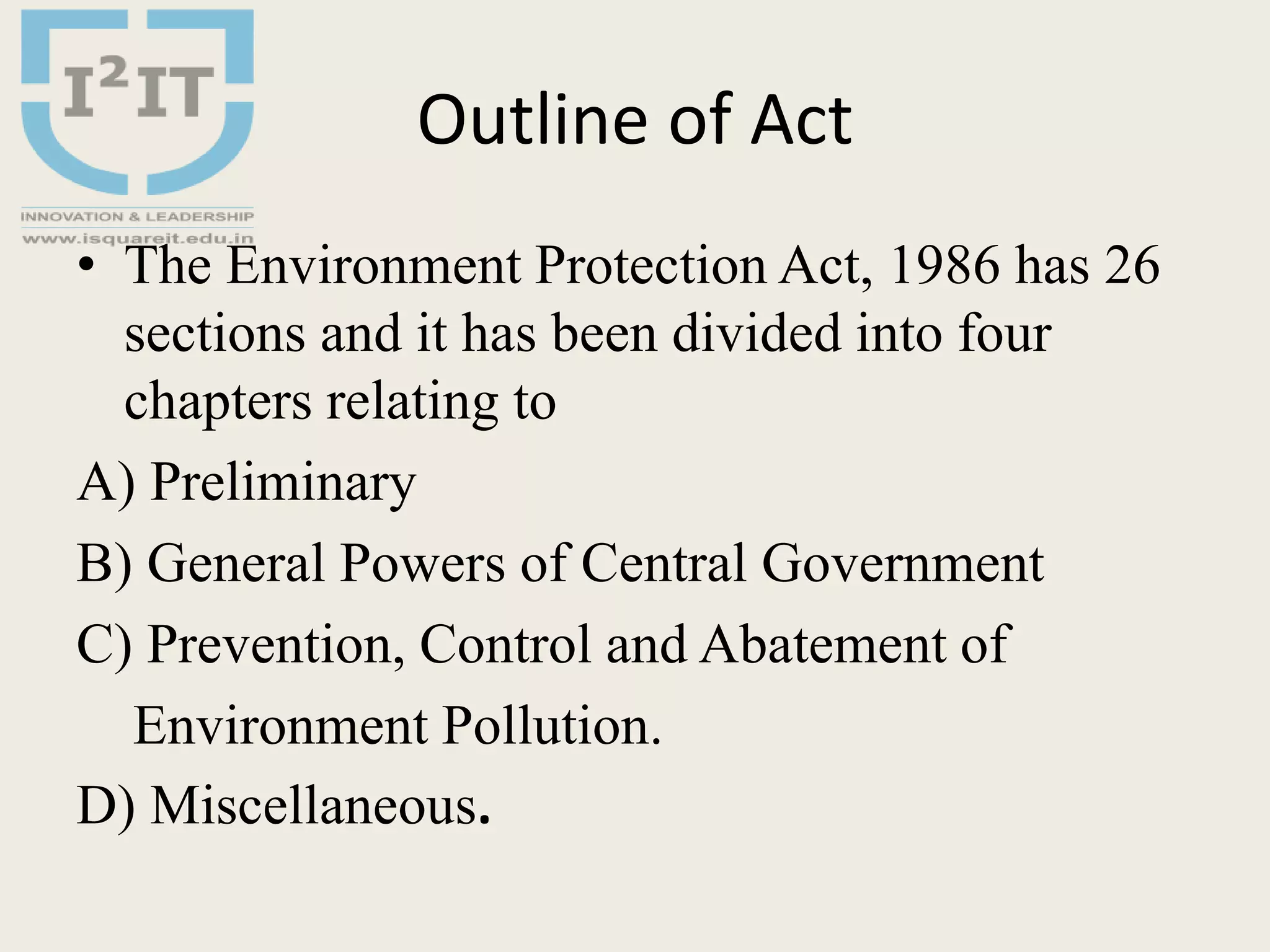 The Environment Protection Act | PPT