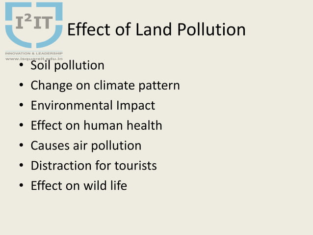 Land Pollution - Causes, Effects & Solution | PPTX
