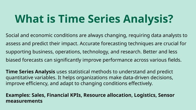 Presentation On Time Series Analysis in Mechine Learning | PPT
