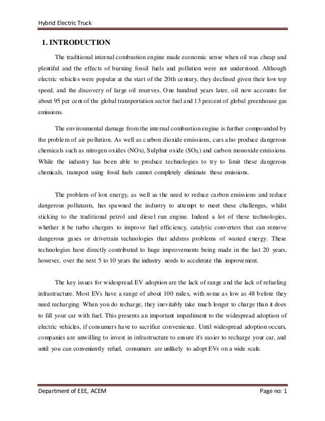 hybrid electric truck document