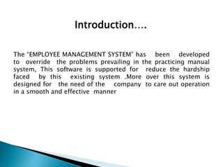 Employee Management | PPT