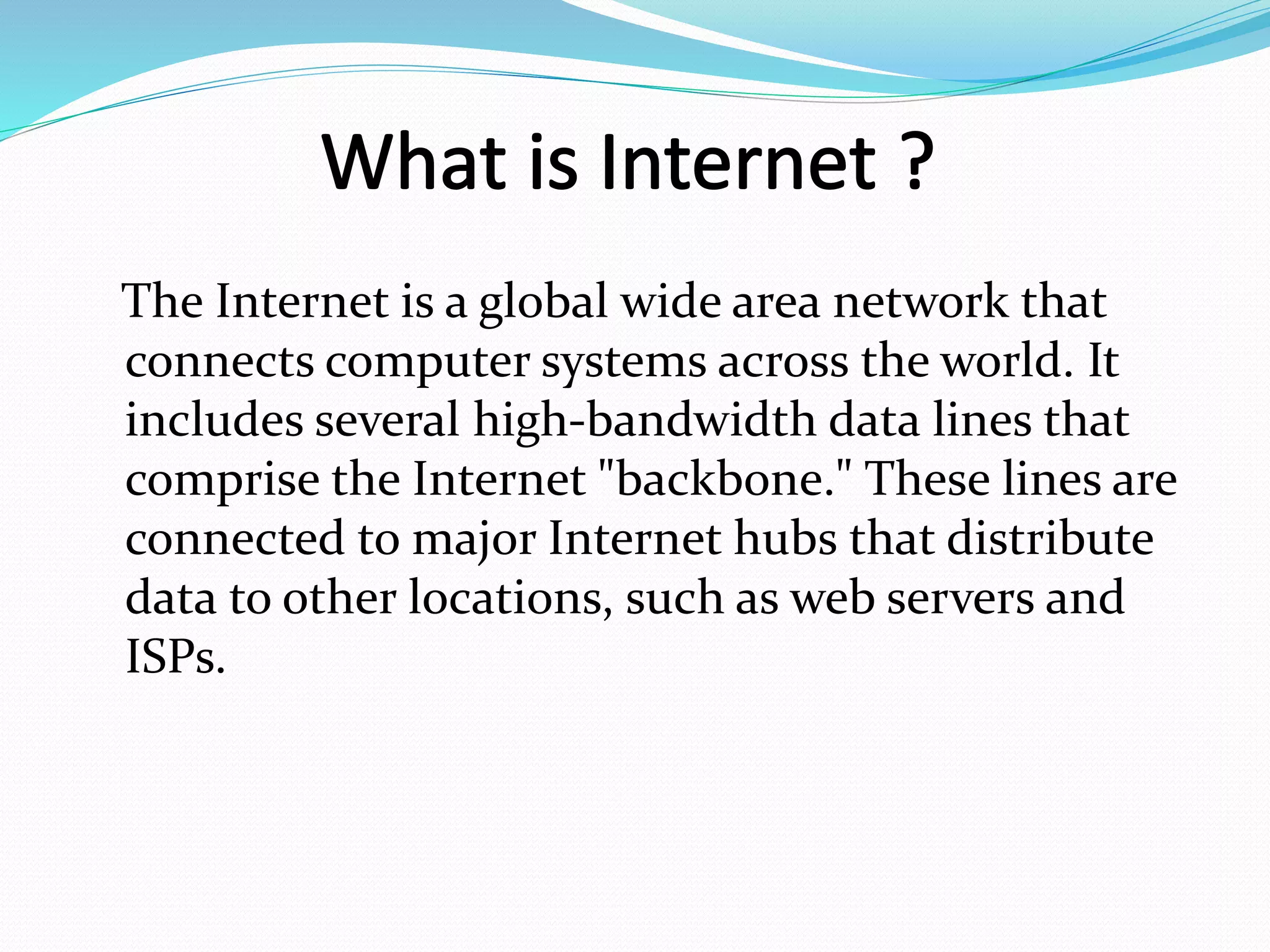 ppt on INTERNET | PPTX | Internet for Beginners | Internet