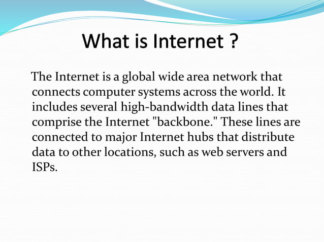 ppt on INTERNET | PPTX | Internet for Beginners | Internet