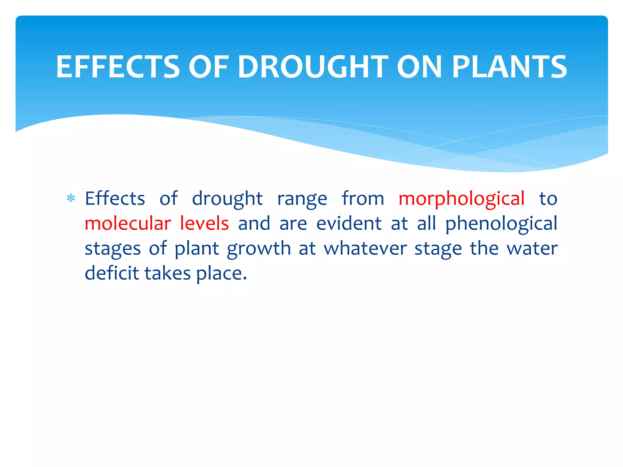 plant drought effects, mechanisms and management | PPTX | Agriculture ...