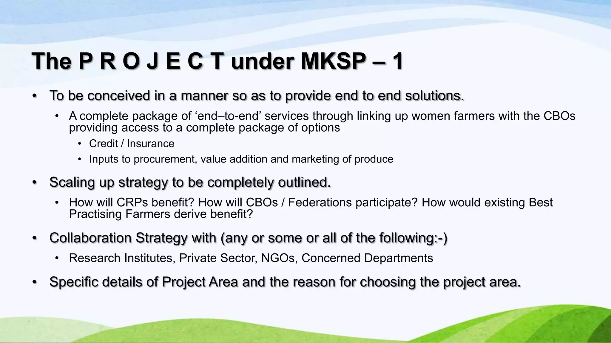 Mahila kisan sashaktikaran pariyojana | PPTX