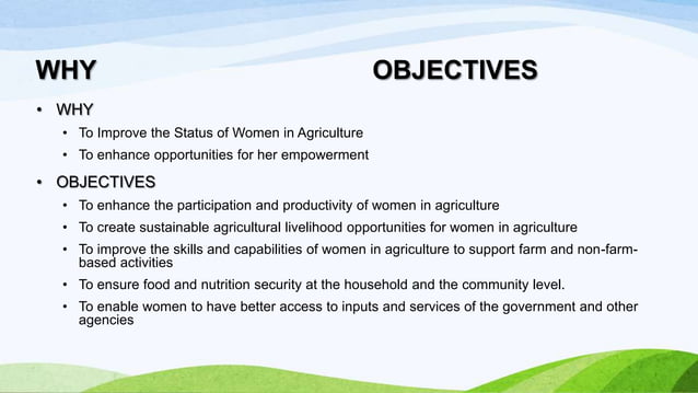 Mahila kisan sashaktikaran pariyojana | PPTX