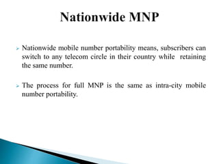 Mobile number portability | PPTX
