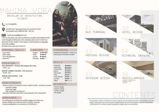 Mahima vora b.arch portfolio | PDF
