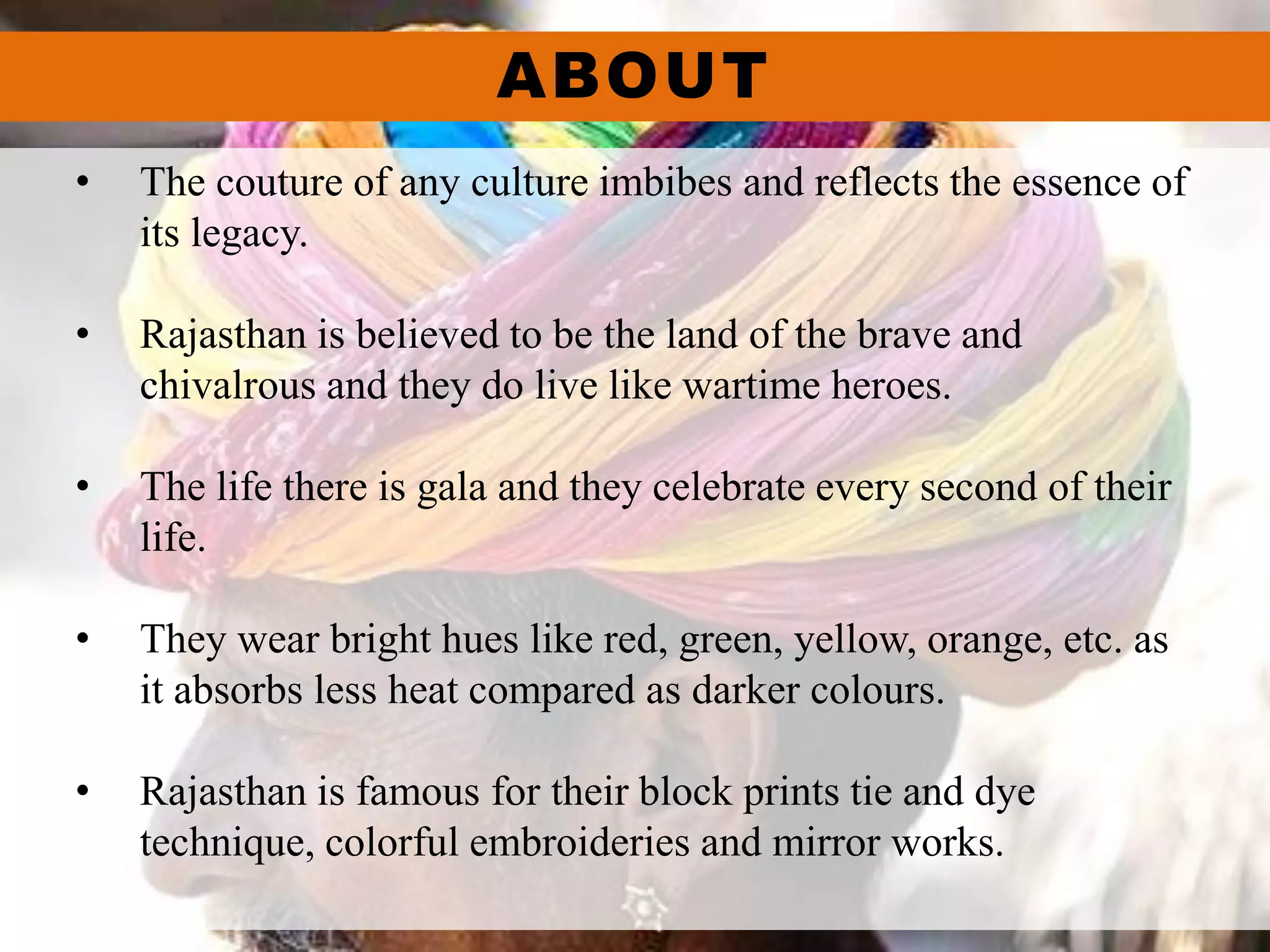 Traditional Costumes of India #Rajasthan | PPTX