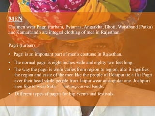 Traditional Costumes of India #Rajasthan | PPTX