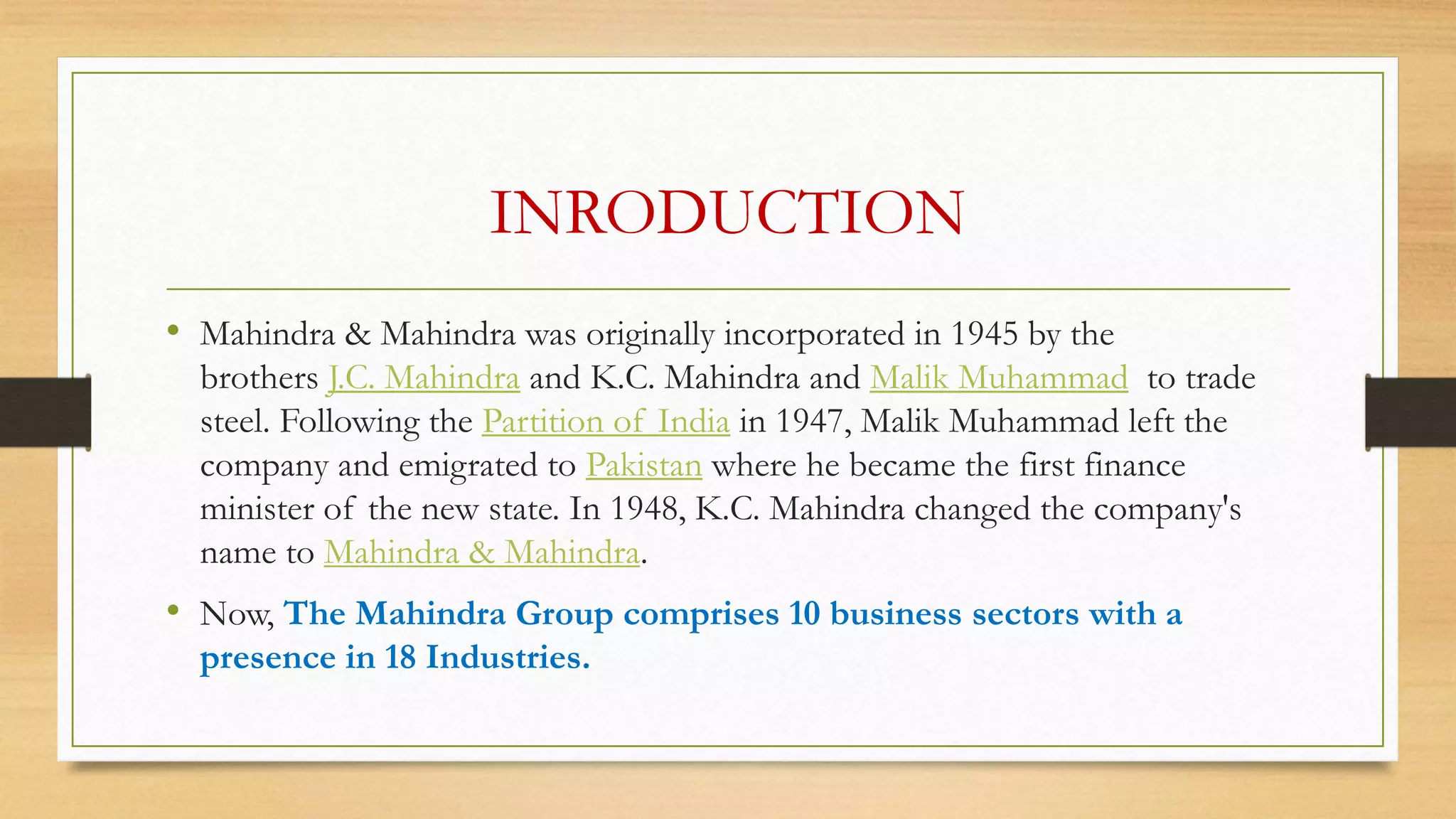 Mahindra | PPT