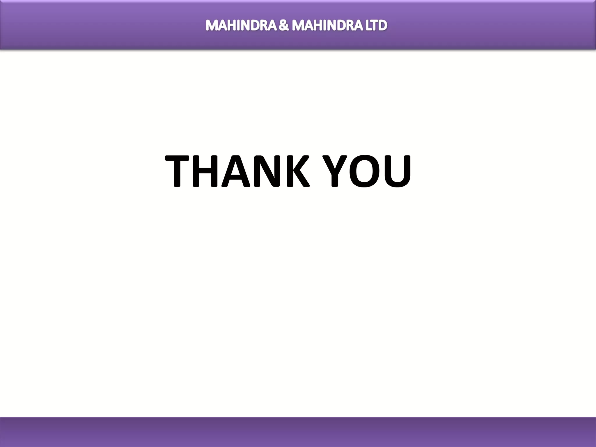 Mahindra & Mahindra Presentation | PPT