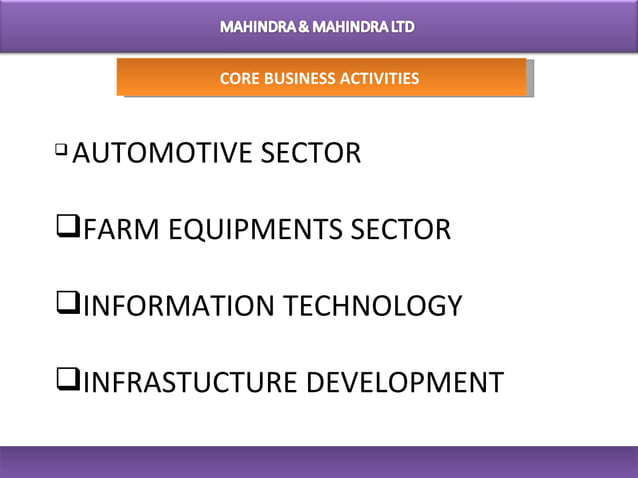 Mahindra & Mahindra Presentation | PPT