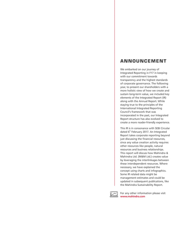 Annual report on mahindra and mahindra on supply chain analysisdf | PDF ...