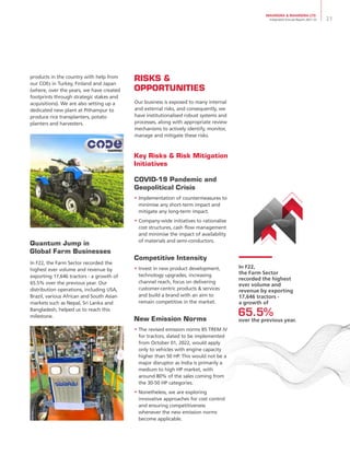 Annual report on mahindra and mahindra on supply chain analysisdf | PDF