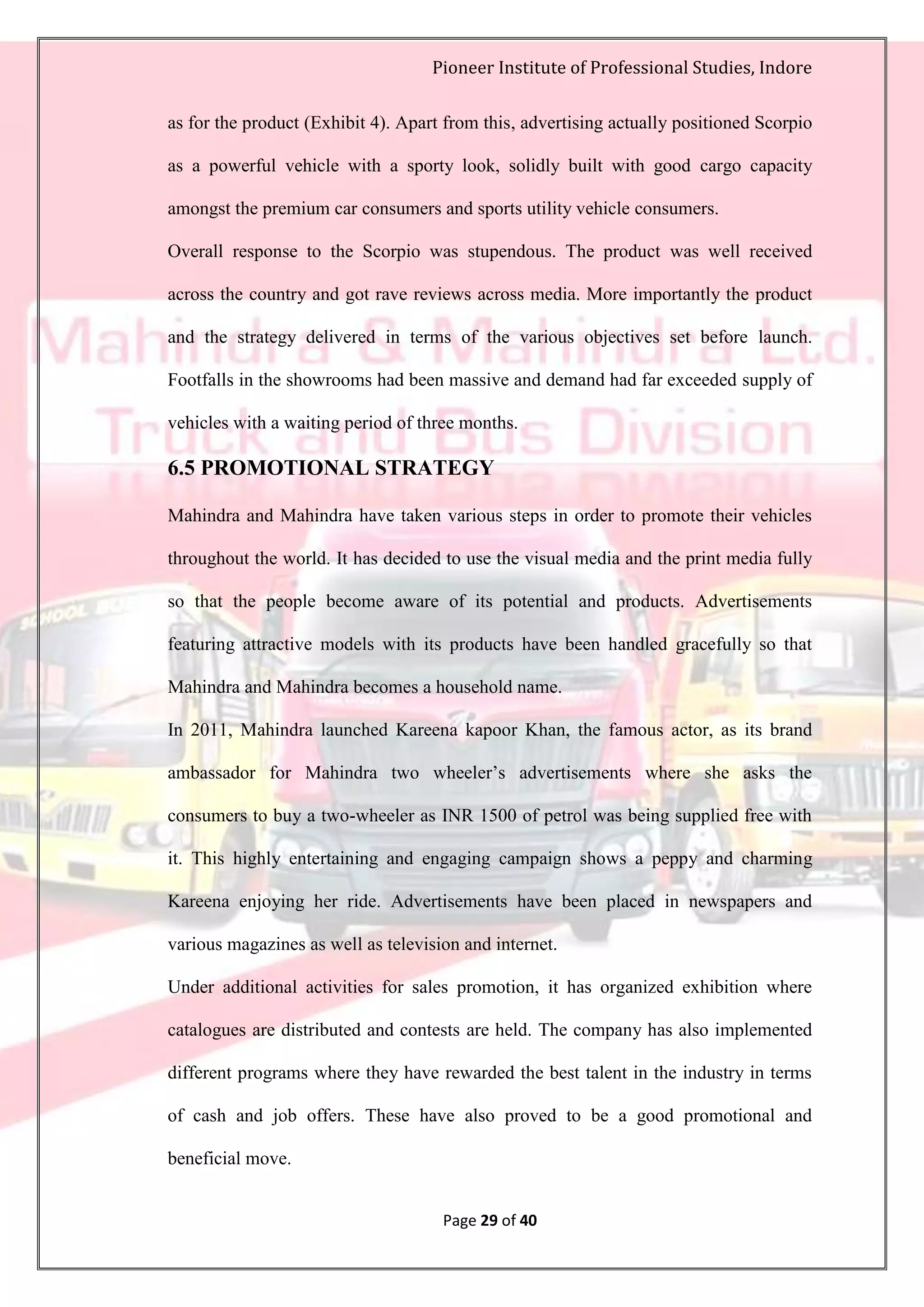 Mahindra bus project | PDF