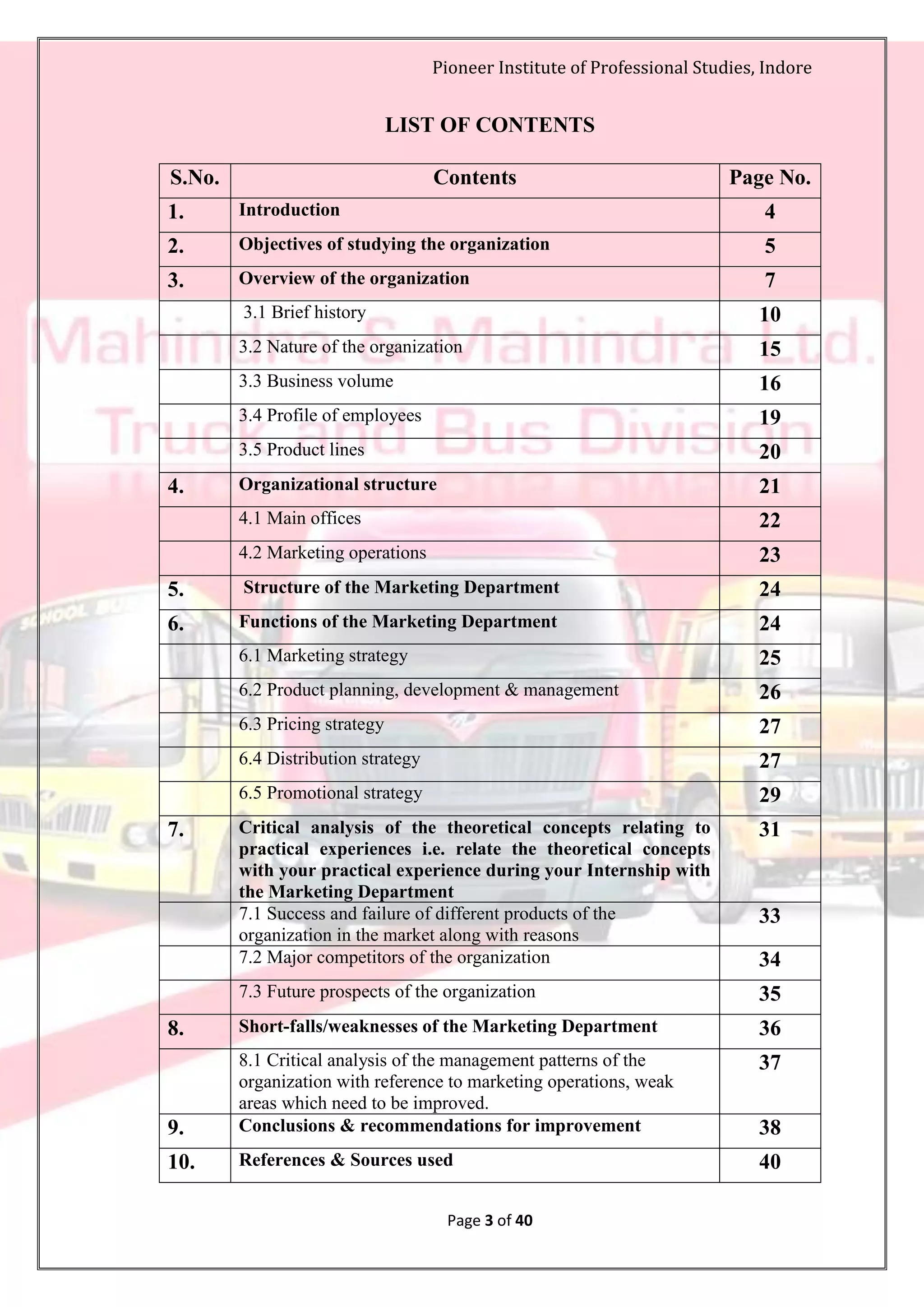 Mahindra bus project | PDF