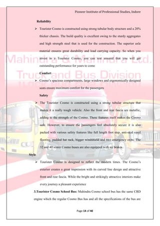 Mahindra bus project | PDF
