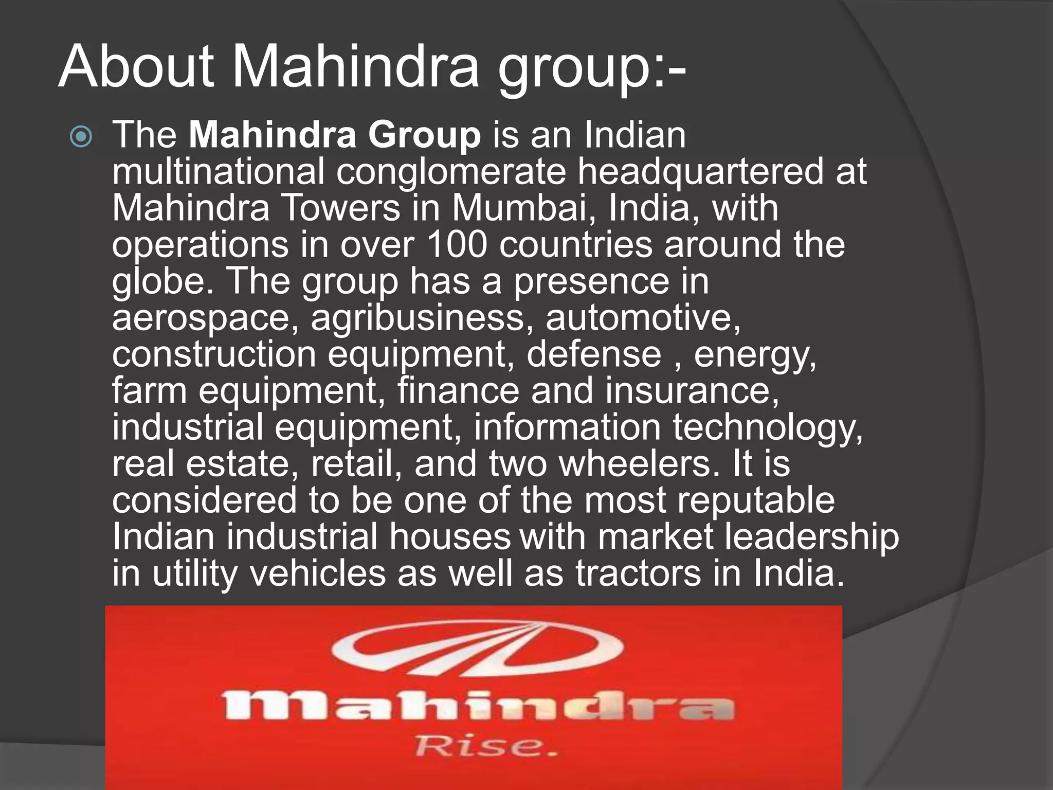 Mahindra finance swot analysis | PPTX | Automotive Industry | Industries