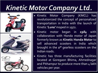 Mahindra kinetic | PPTX