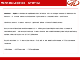Mahindra logistics presentation | PPT