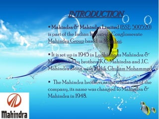 Mahindra & mahindra | PPT