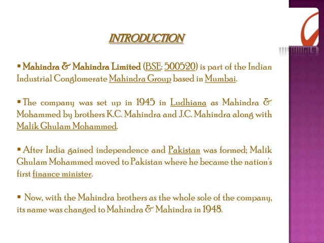 Mahindra & mahindra | PPTX