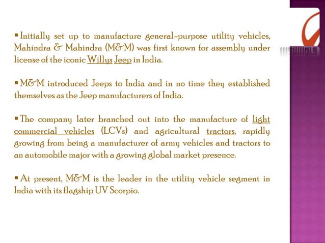 Mahindra & mahindra | PPTX