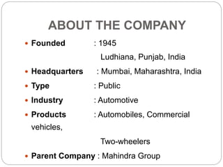 Mahindra and Mahindra | PPT