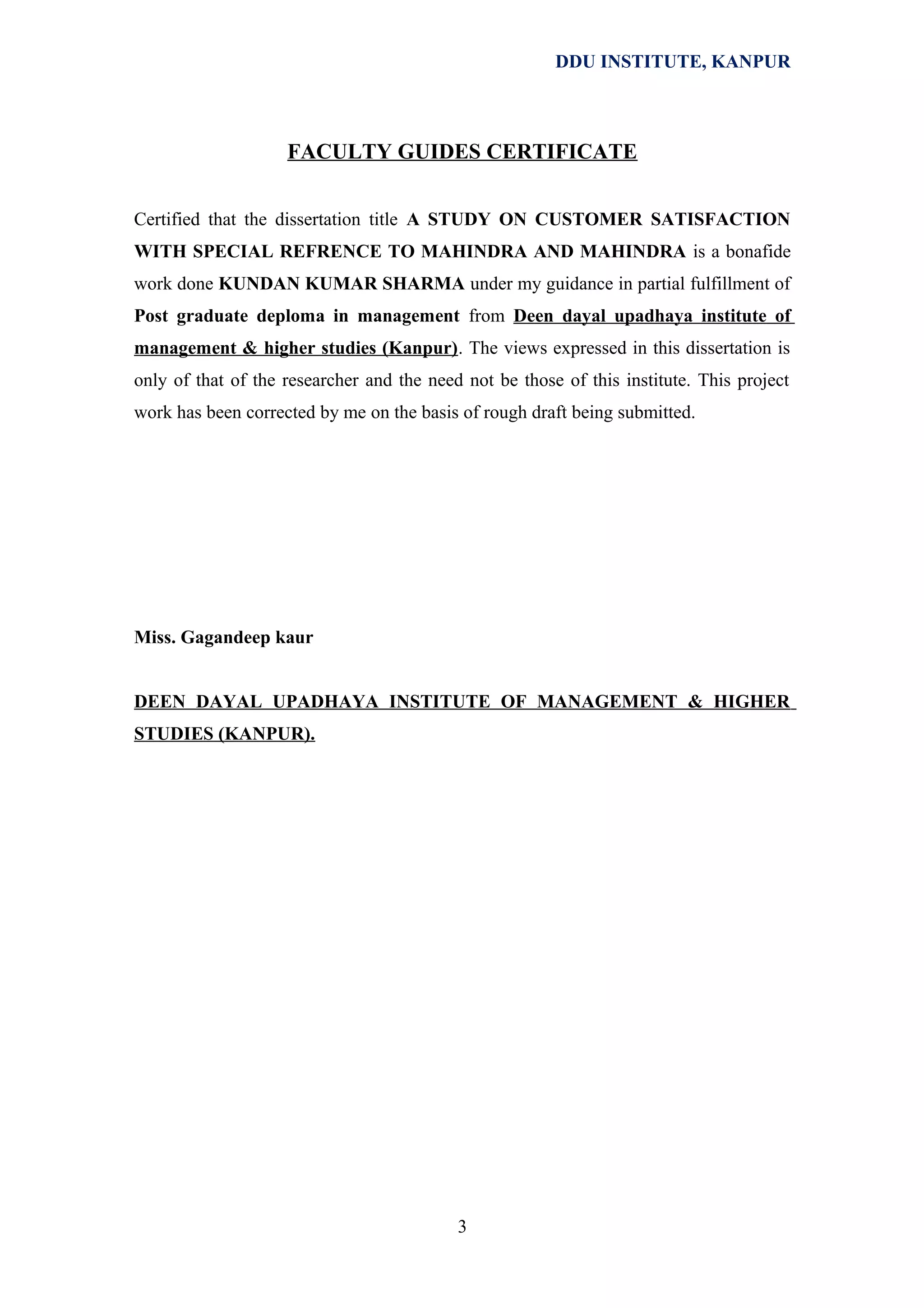 Mahindramahindra project repot by Prashant | DOC