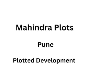 Mahindra Plots Pune | E-Brochure | PDF | Swimming | Sports
