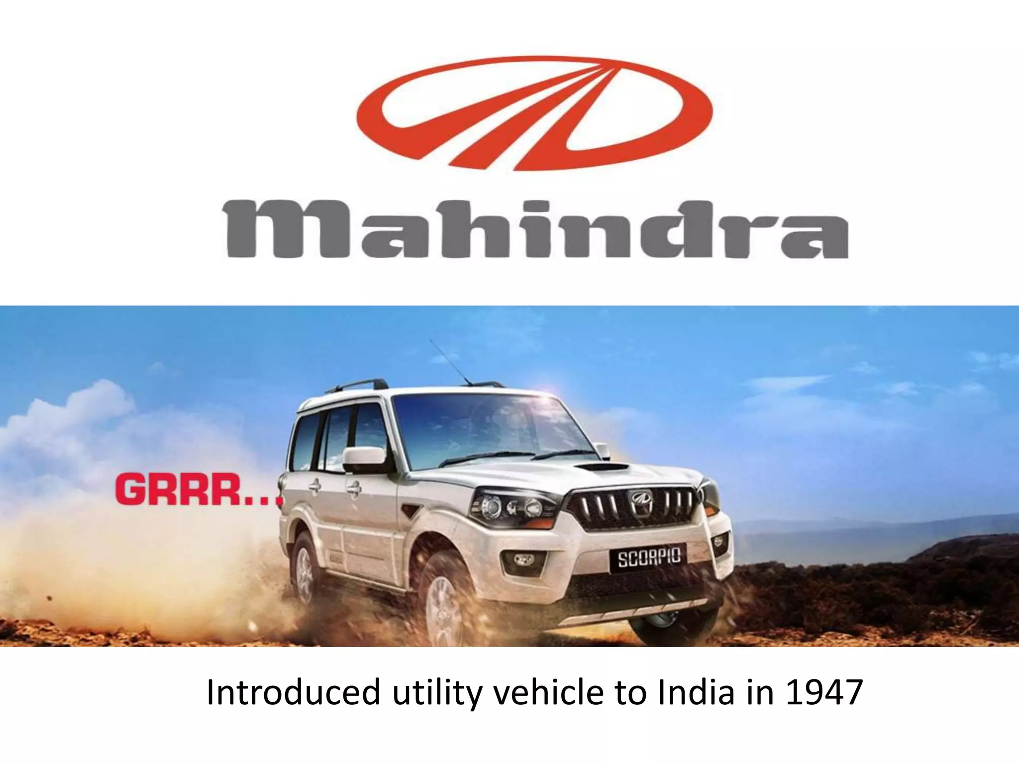 Mahindra presentation | PPTX | SUV | Auto Body Styles