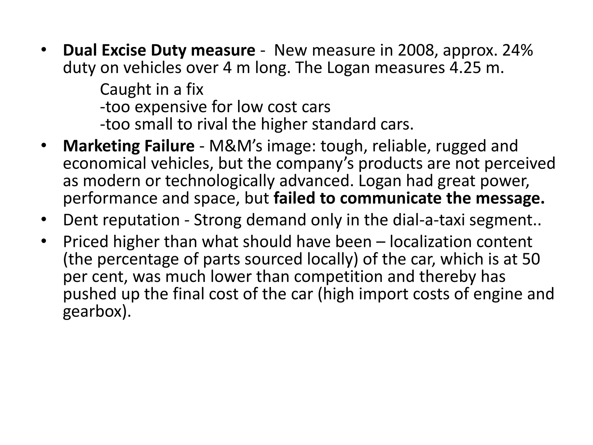 Mahindra renault Joint Venture failure | PPTX
