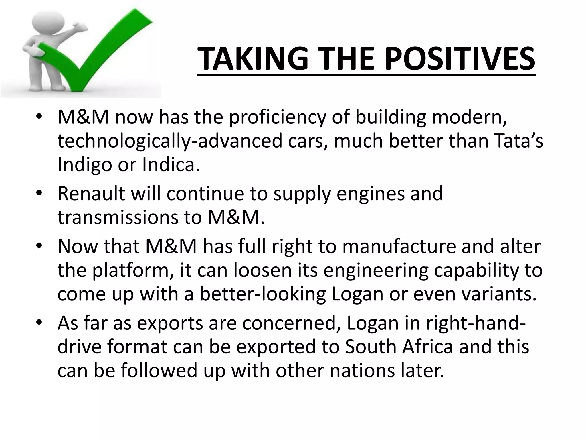 Mahindra renault Joint Venture failure | PPTX