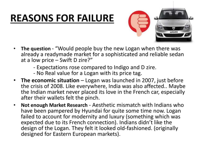 Mahindra renault Joint Venture failure | PPTX | Automotive Industry ...
