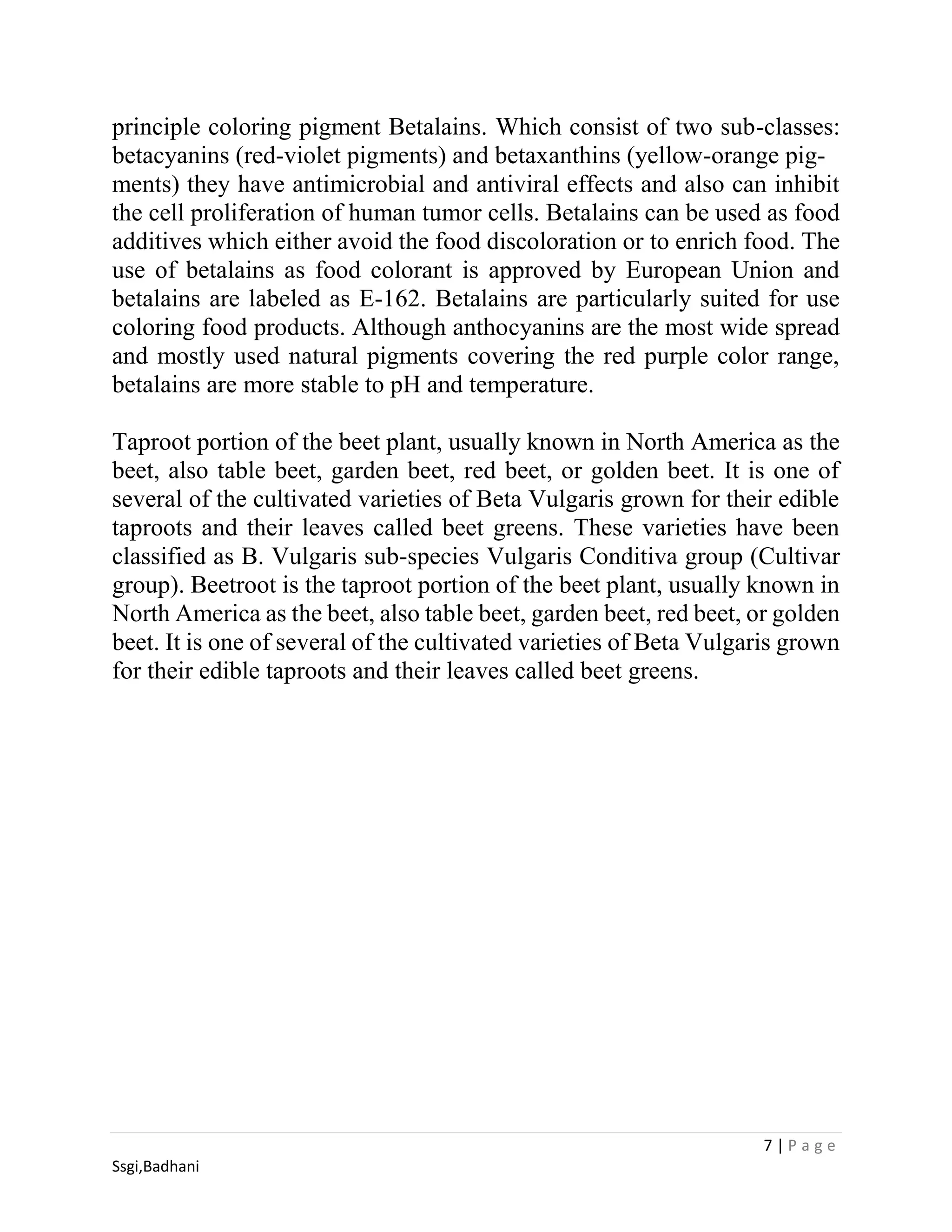 Extraction Of Natural Dye From Beetroot (Beta Vulgaris) And Preparation ...